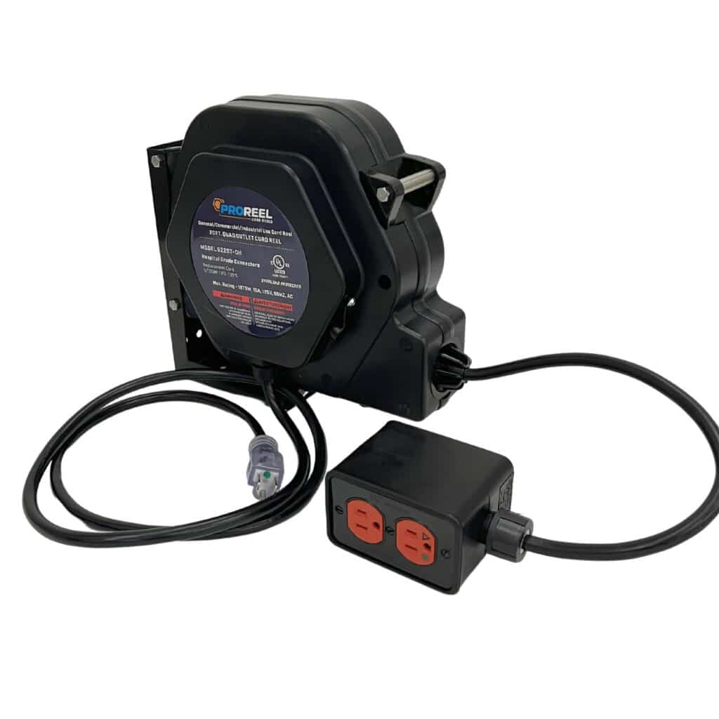 20' Retractable Cord Reel w/Dual Duplex Pendant - 5220T-DH