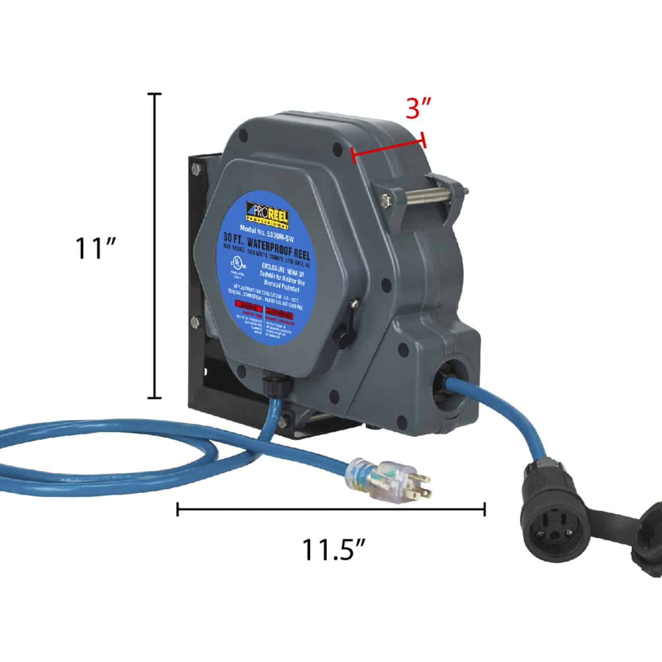 20' Weather Resistant Retractable Cord Reel - 5320T-SW