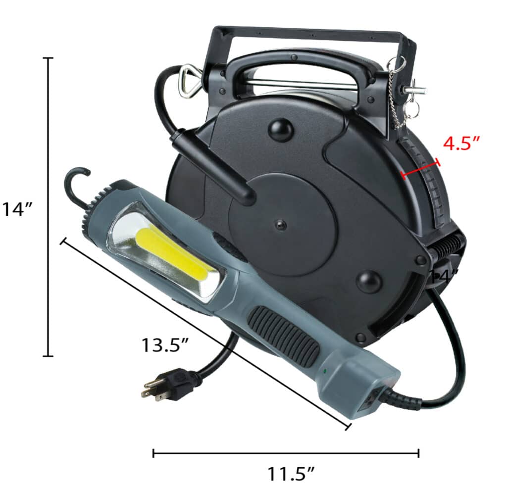 ProReel 50' Retractable Cord Reel w/LED Work Light - 8150MM