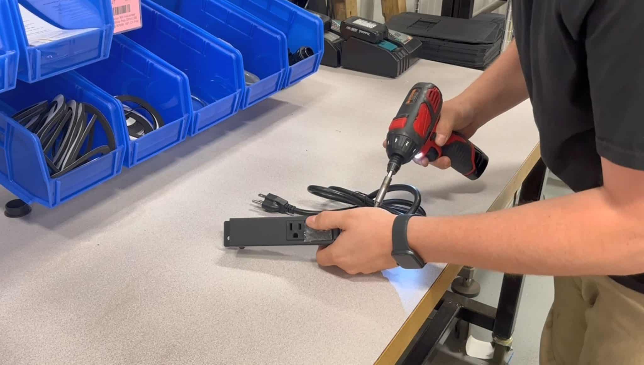 Desk Power Port for Industrial Work Tables | Case Study